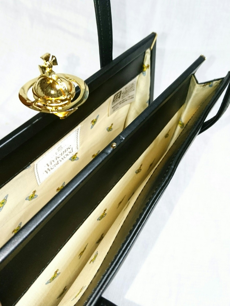 Vivienne Westwood/廃盤 立体ゴールドオーブ プレーンバッグ Vivienne Westwood/廃盤 立体ゴールドオーブ プレーンバッグ