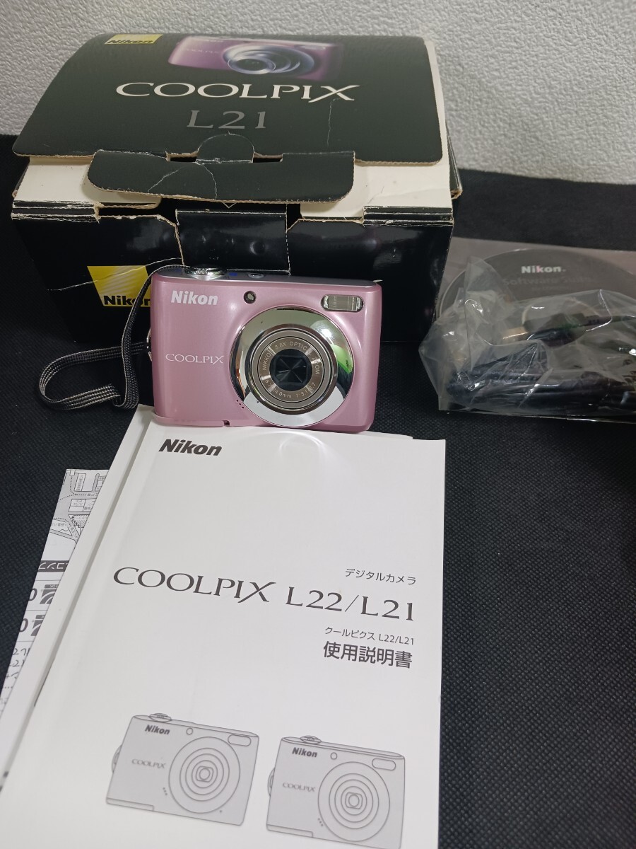 Yahoo!オークション - Nikon L21 COOLPIX クールピクス ピンク デジタ...
