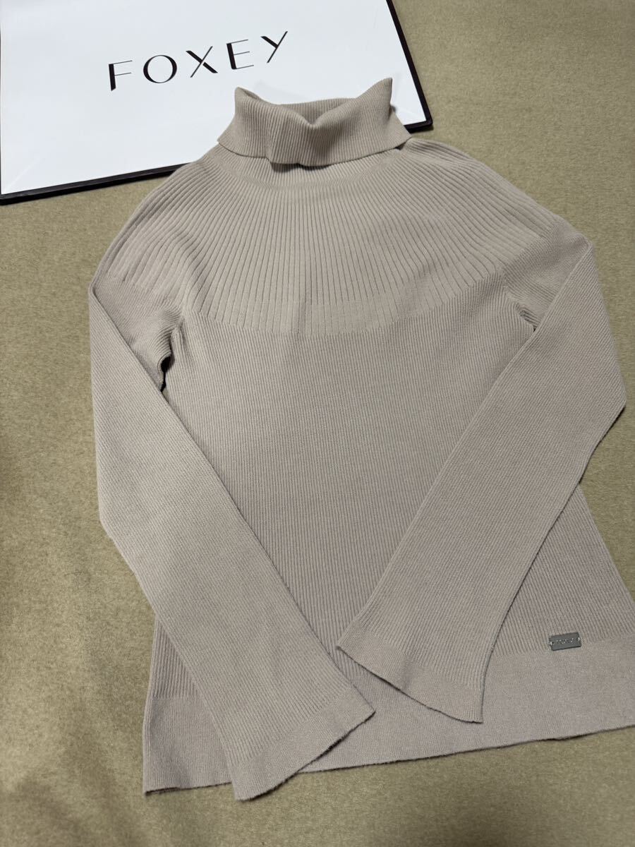 Yahoo!オークション - 02 FOXEY フォクシー リブニット タートルニット