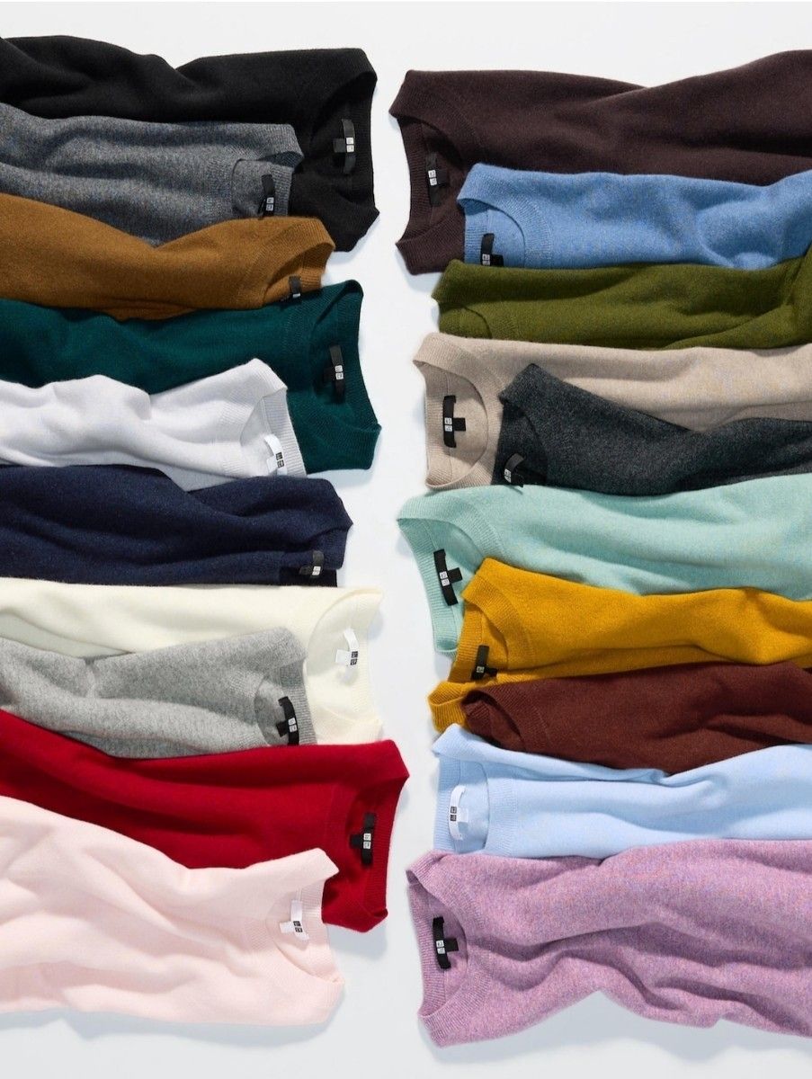 UNIQLO カシミヤクルーネックセーター 番号 469479 グリーン UNIQLO カシミヤクルーネックセーター 番号 469479 グリーン