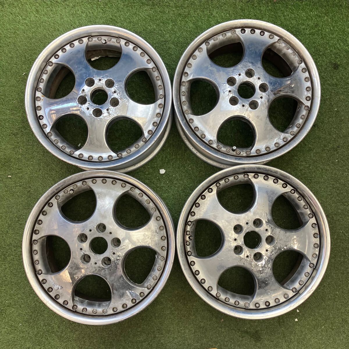 Yahoo!オークション - 【0484】 メッキ 18インチ 8.0JJ WORK ワーク 18...