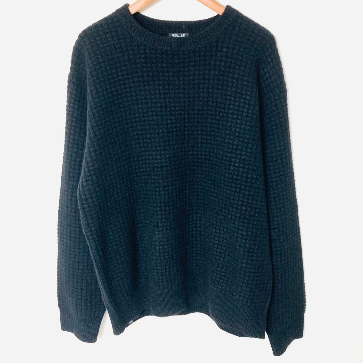 DENHAM デンハム カシミヤ混 ワッフル ニットセーター 長袖 DENHAM デンハム カシミヤ混 ワッフル ニットセーター 長袖