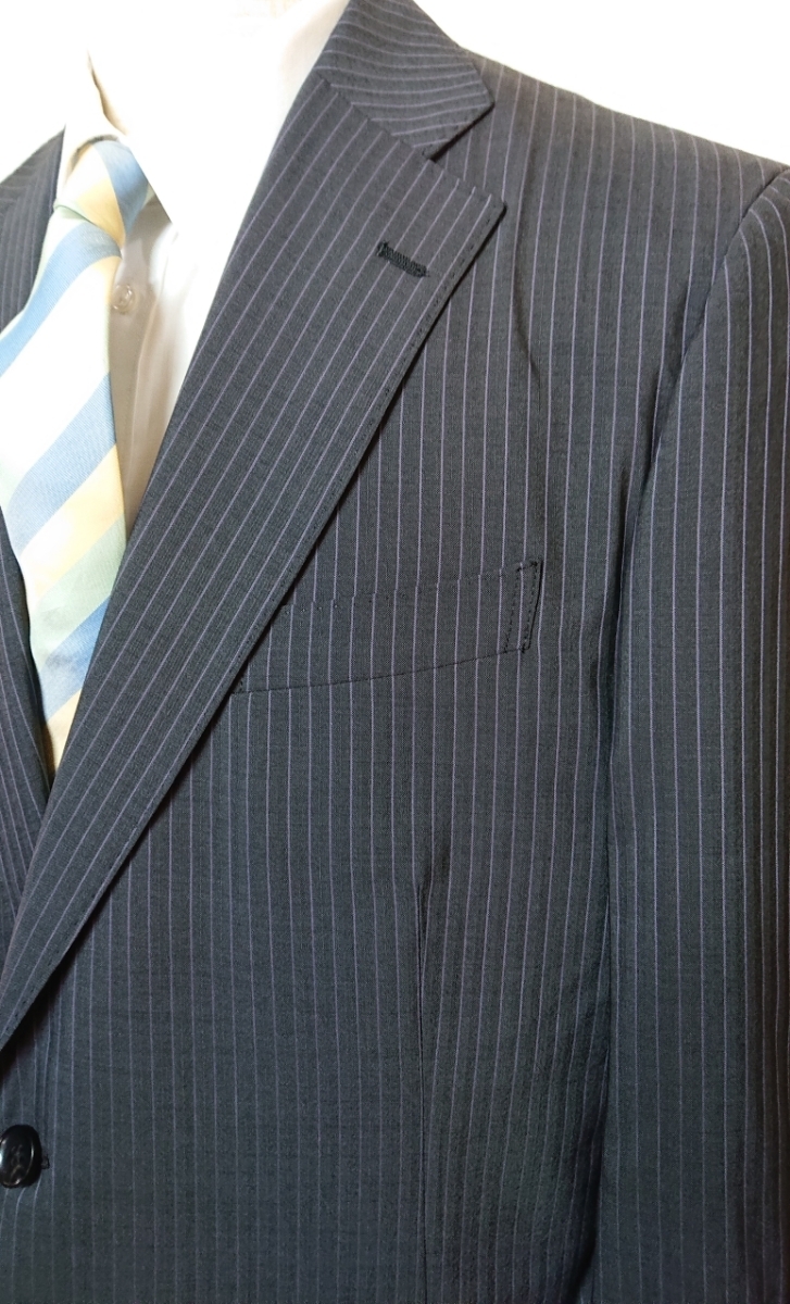 Yahoo!オークション - 送料無料 AB8(90) 春夏物2つ釦スーツ/ノータック...