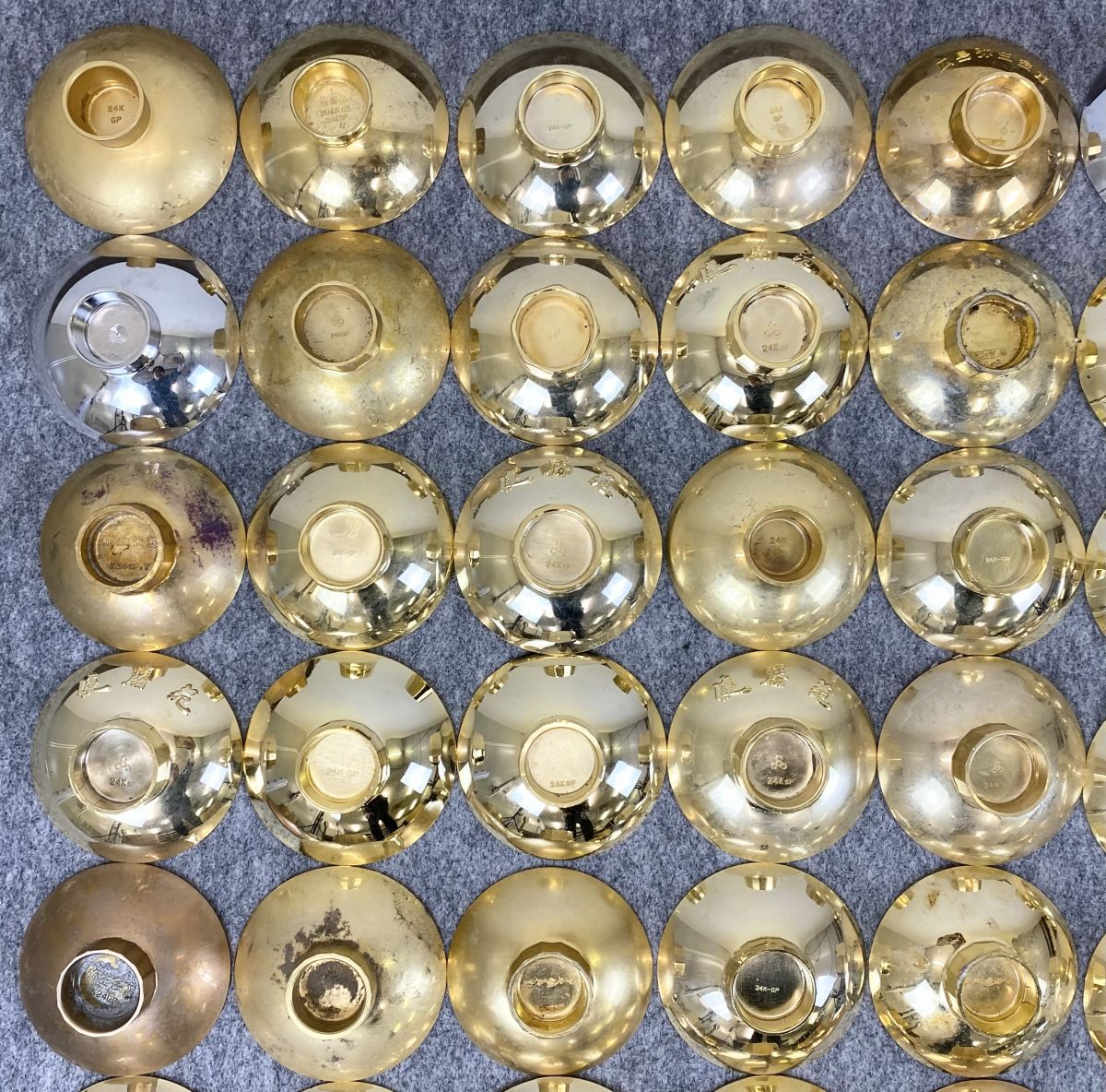 Yahoo!オークション - K11OB10 K24GP GOLD ゴールド 金杯 盃 105点 約8...