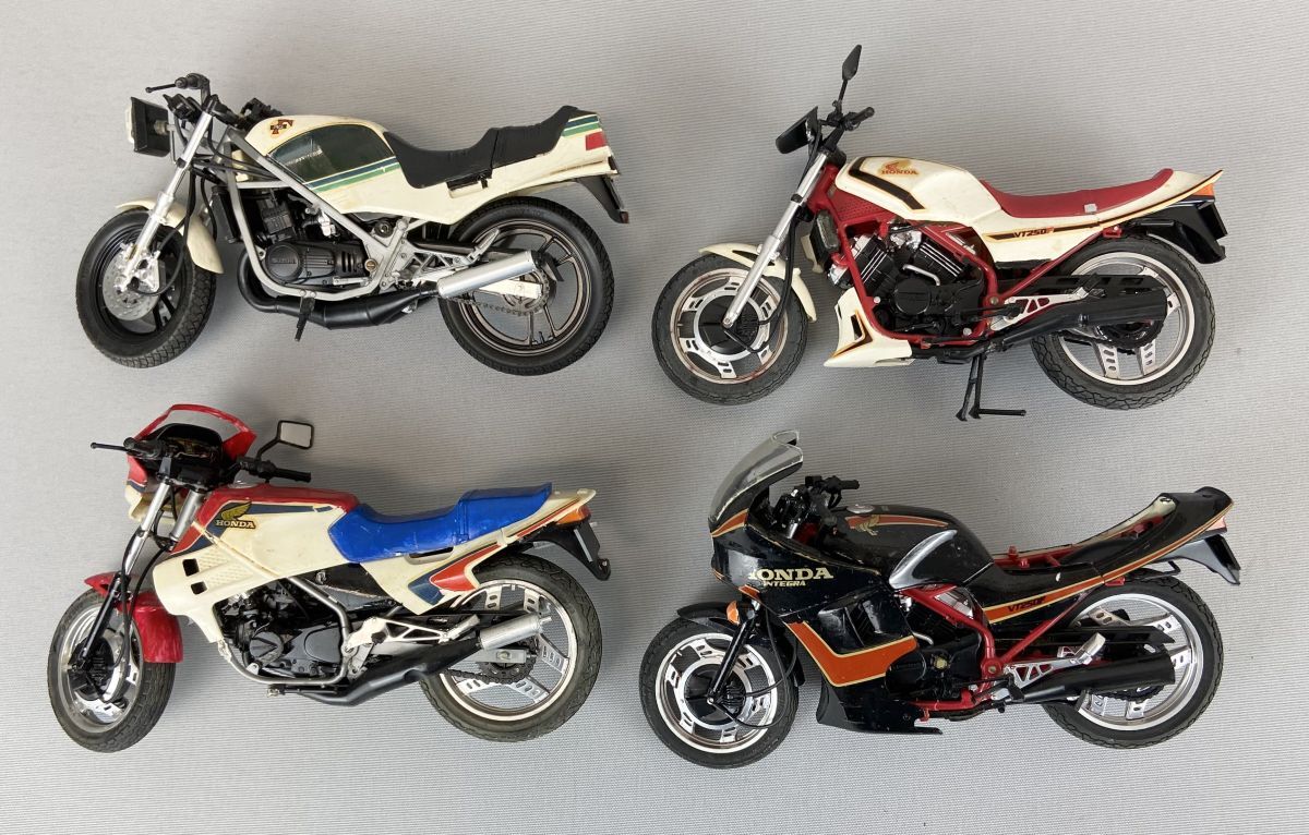 K15上B6 オートバイ バイク 完成品 プラモデル 7点 まとめ ホンダ ヤマハ スズキ RZ350 VT250 おもちゃ、ゲーム