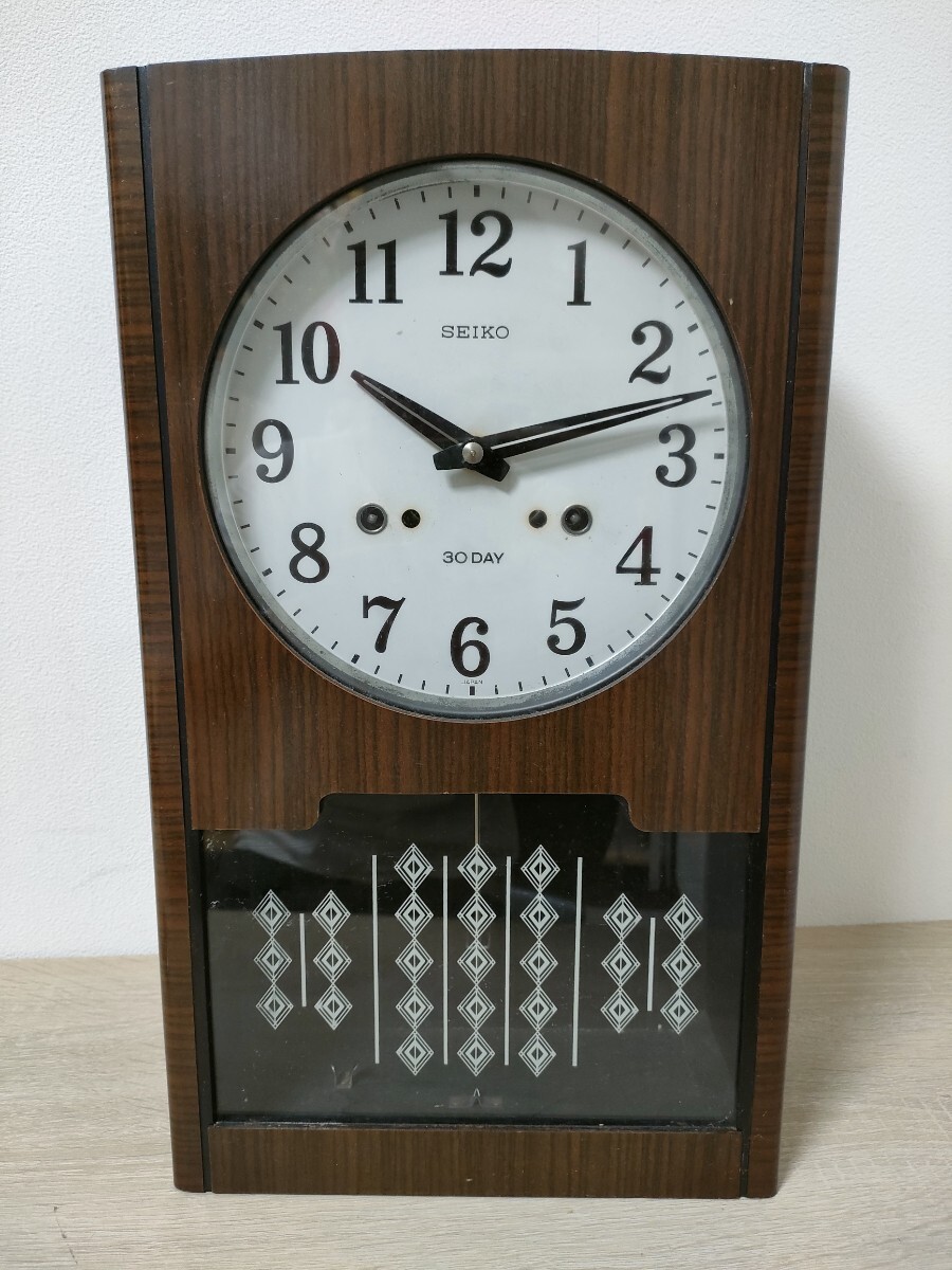 Yahoo!オークション - 【現状品】SEIKO (セイコー) 4P 408 柱時計 30DA...