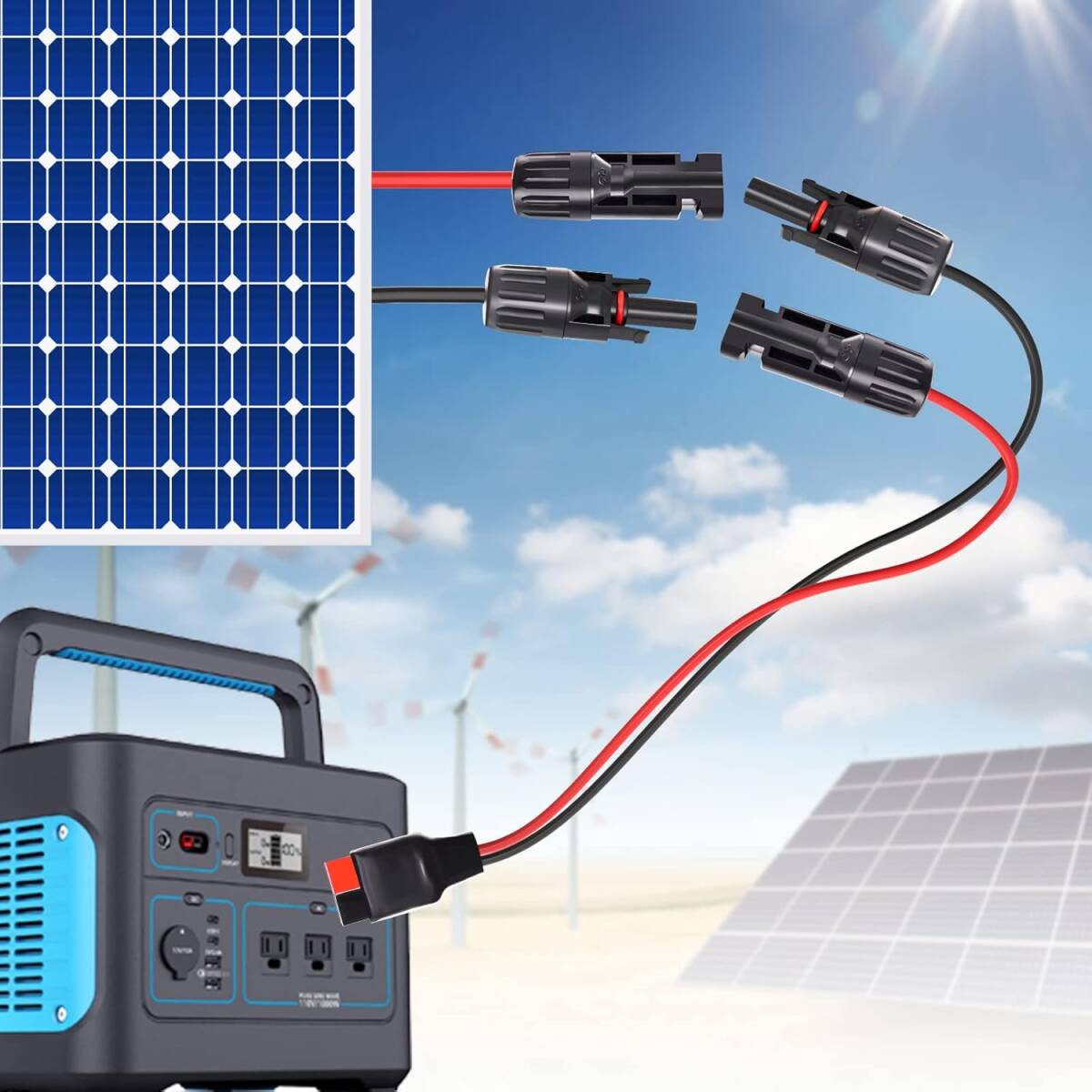 Yahoo!オークション - 10AWG 1m MC4 ソーラーパネルケーブルキット ソ...