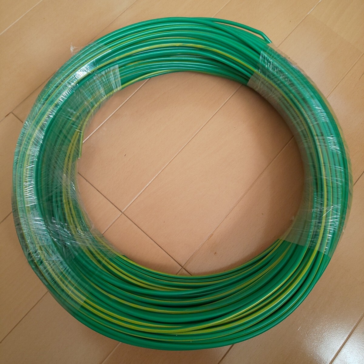 Yahoo!オークション - KIV2 0sq 14AWG 緑/黄ストレートライン アース線...