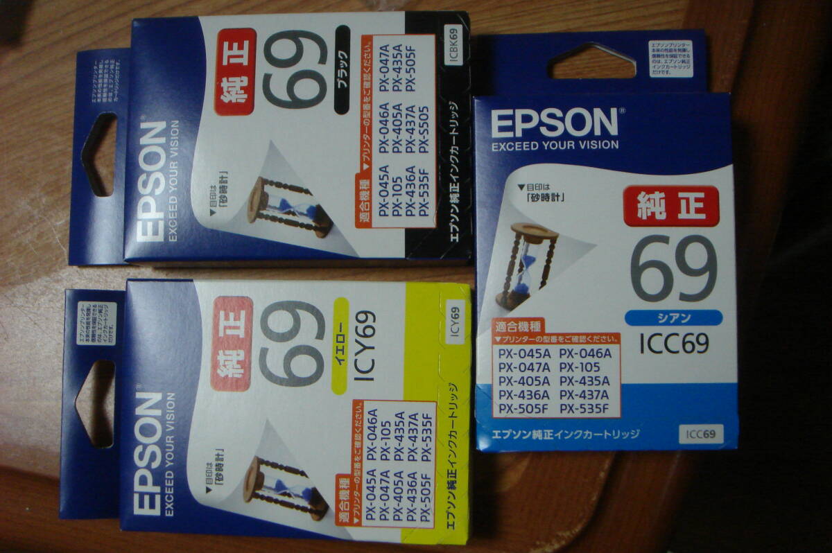 Yahoo!オークション - インクカートリッジ3種 Epson エプソン ICY69 IC...