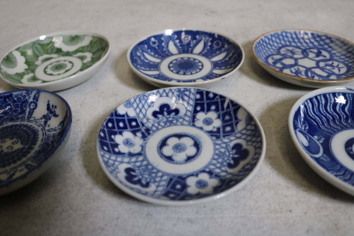 Yahoo!オークション - b249.アンティーク レトロ 古い小皿図違い印判...