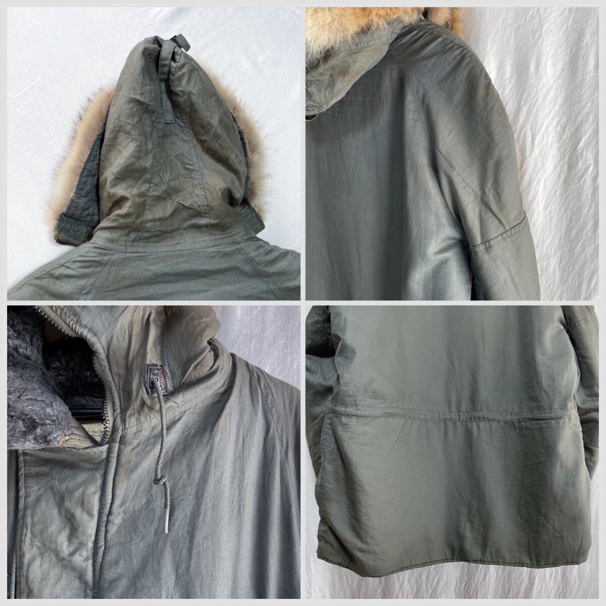 Yahoo!オークション - 70s 米軍 実物 リアルファー N-3B フライトジャ...