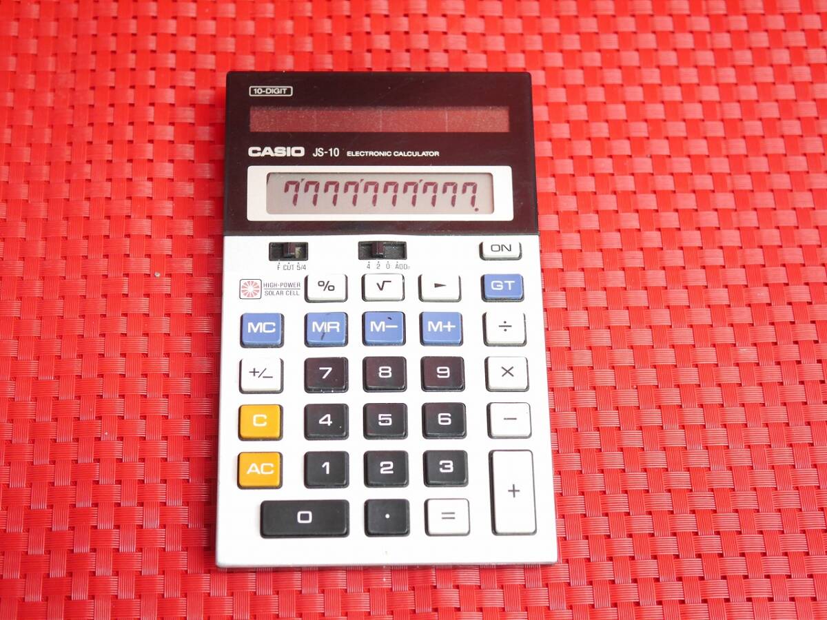 Yahoo!オークション - CASIO カシオ JS-10 10桁 電卓 ソーラー 計算機...