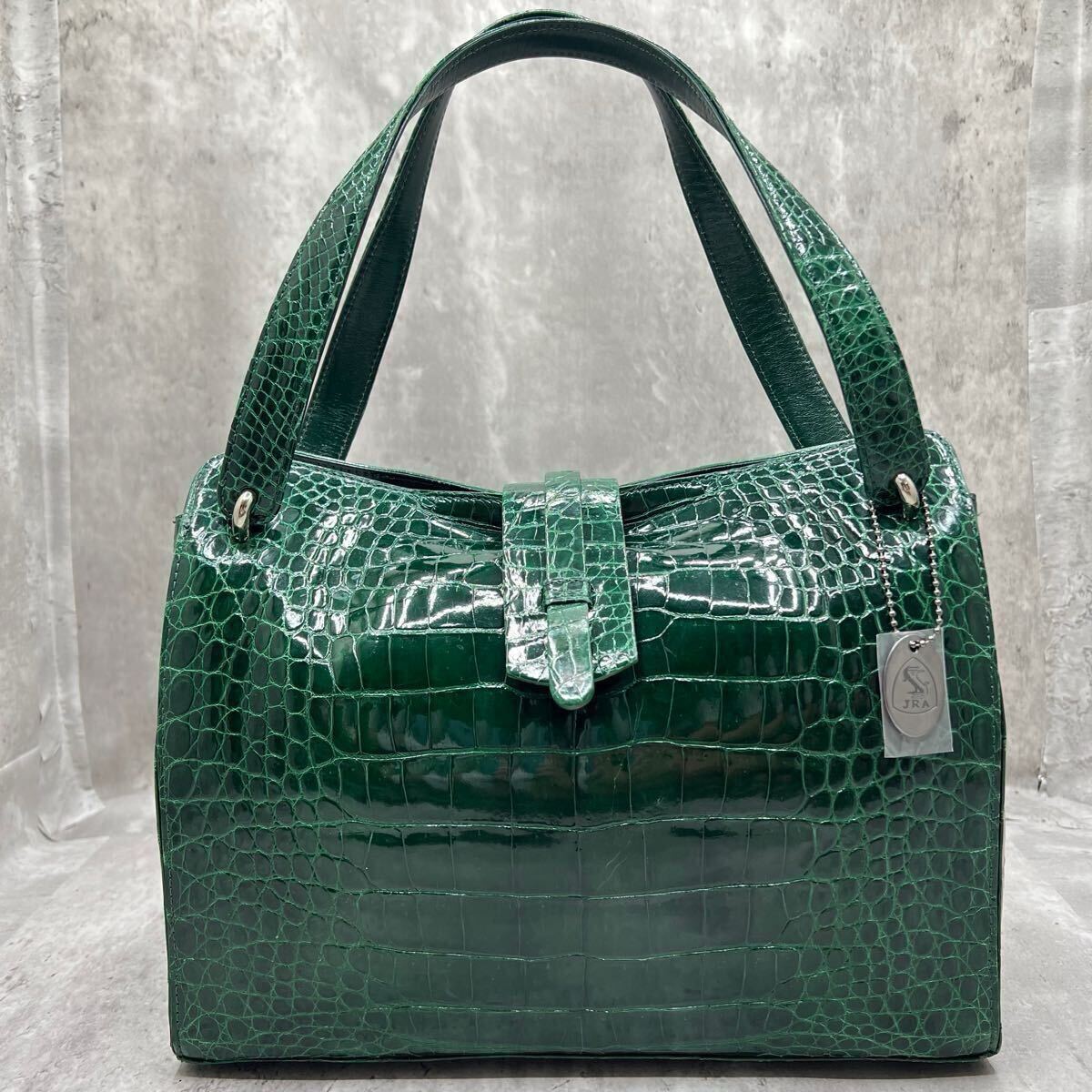 Yahoo!オークション - 【極美品 定価90万 JRA認定】クロコダイル ハン...