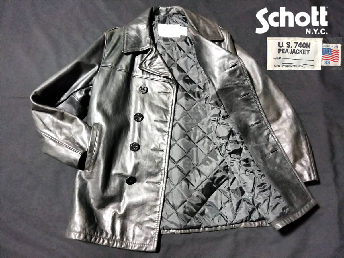 Yahoo!オークション - ・USA schott ショット 140 ダブル レザーピーコ...