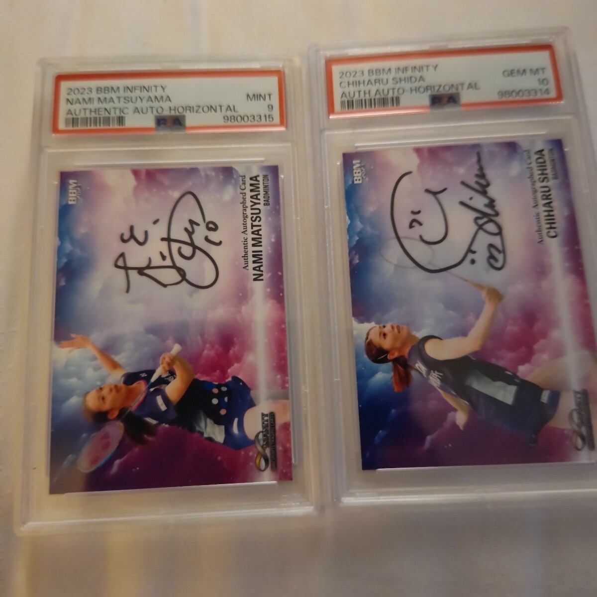 PSA10 9超激レア 2023 BBM Infinity Shida Matsu シダマツ SSP auto 直筆サイン連番セット パリ五輪銅メダリスト 美人ペア 世界最高評価(スポーツ ...