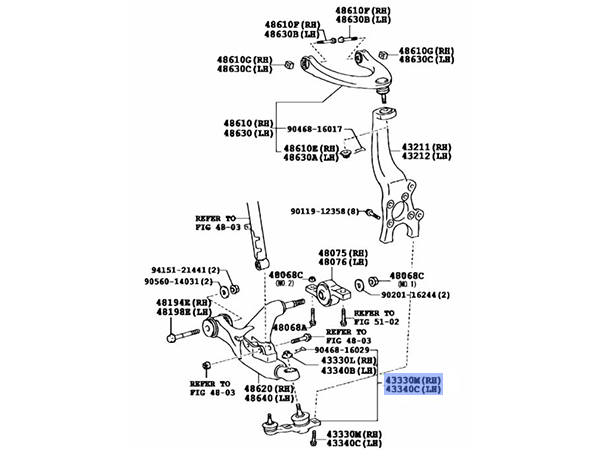 トヨタ 純正 マーク X GRX 120 130 系 クラウン GRS 200 系 GWS 204 フロント ロア ボール ジョイント ASSY 左右 セット grx grs gws ドア ...