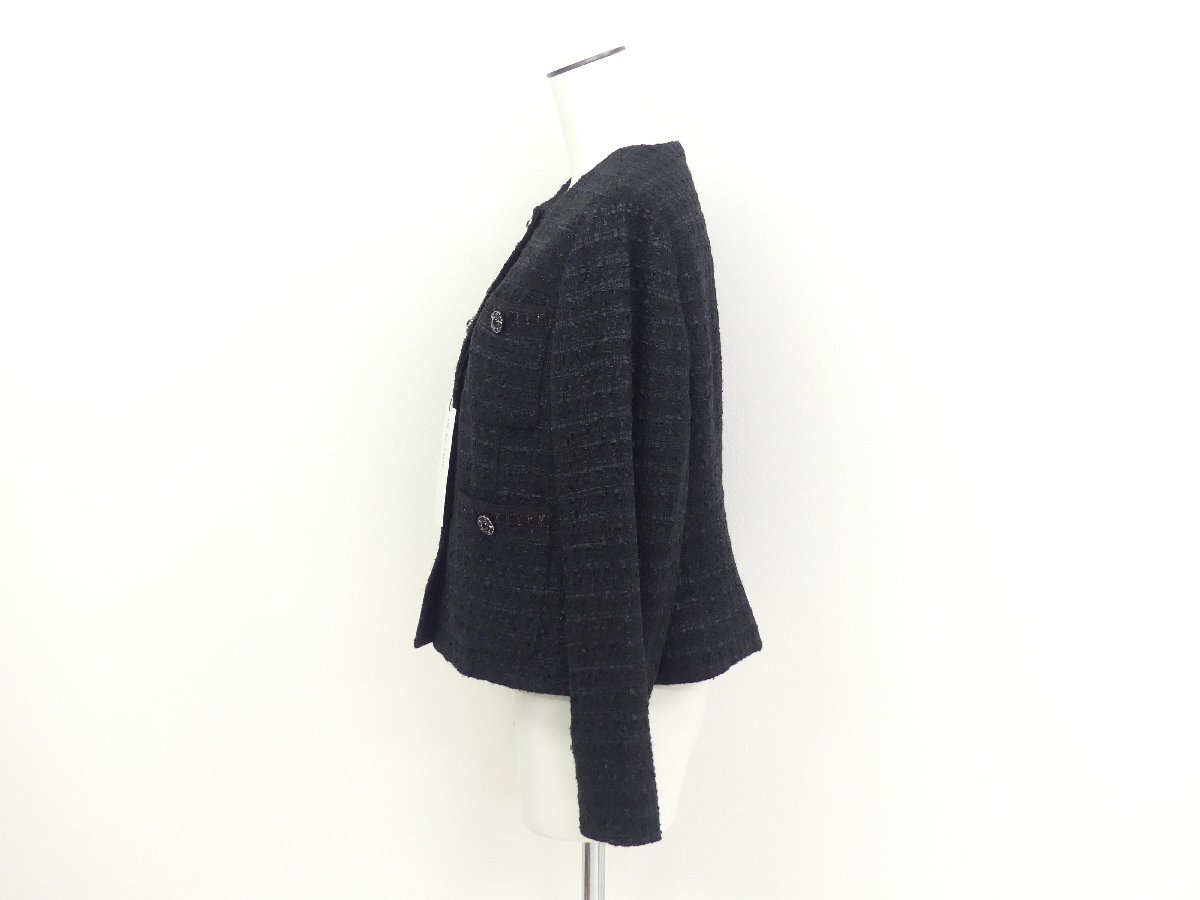 Yahoo!オークション - 未使用 TO BE CHIC ファンシーツイードノーカラ...