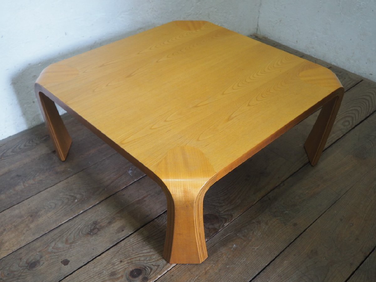 Yahoo!オークション - タT0285 天板W77 5cm×D77 5cm 天童木工のレトロ...