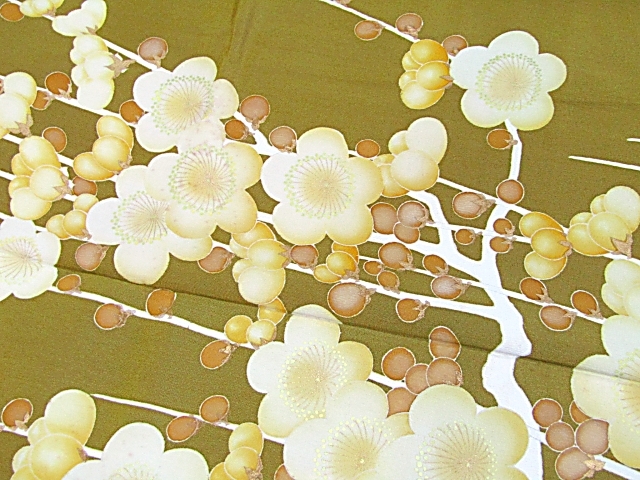 Yahoo!オークション - きもの天国・超重目・アンティーク訪問着・157㎝...