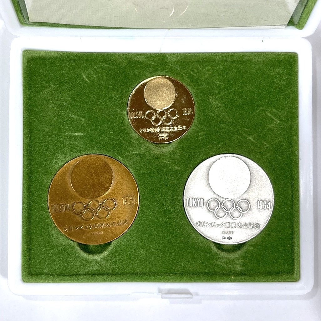 Yahoo!オークション - 東京オリンピック 1964年 3種記念メダル 金メダ...
