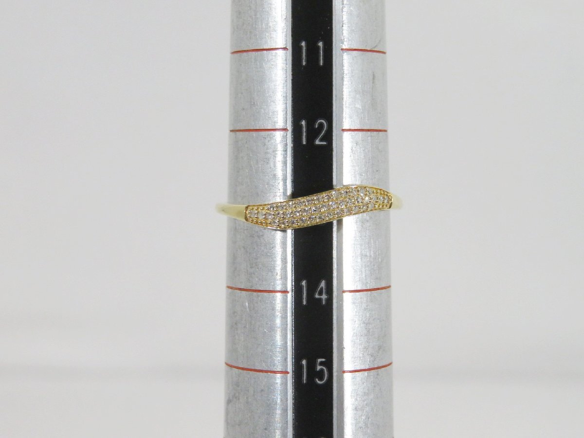 Yahoo!オークション - 美品 agete アガット ダイヤモンドリング K18YG...