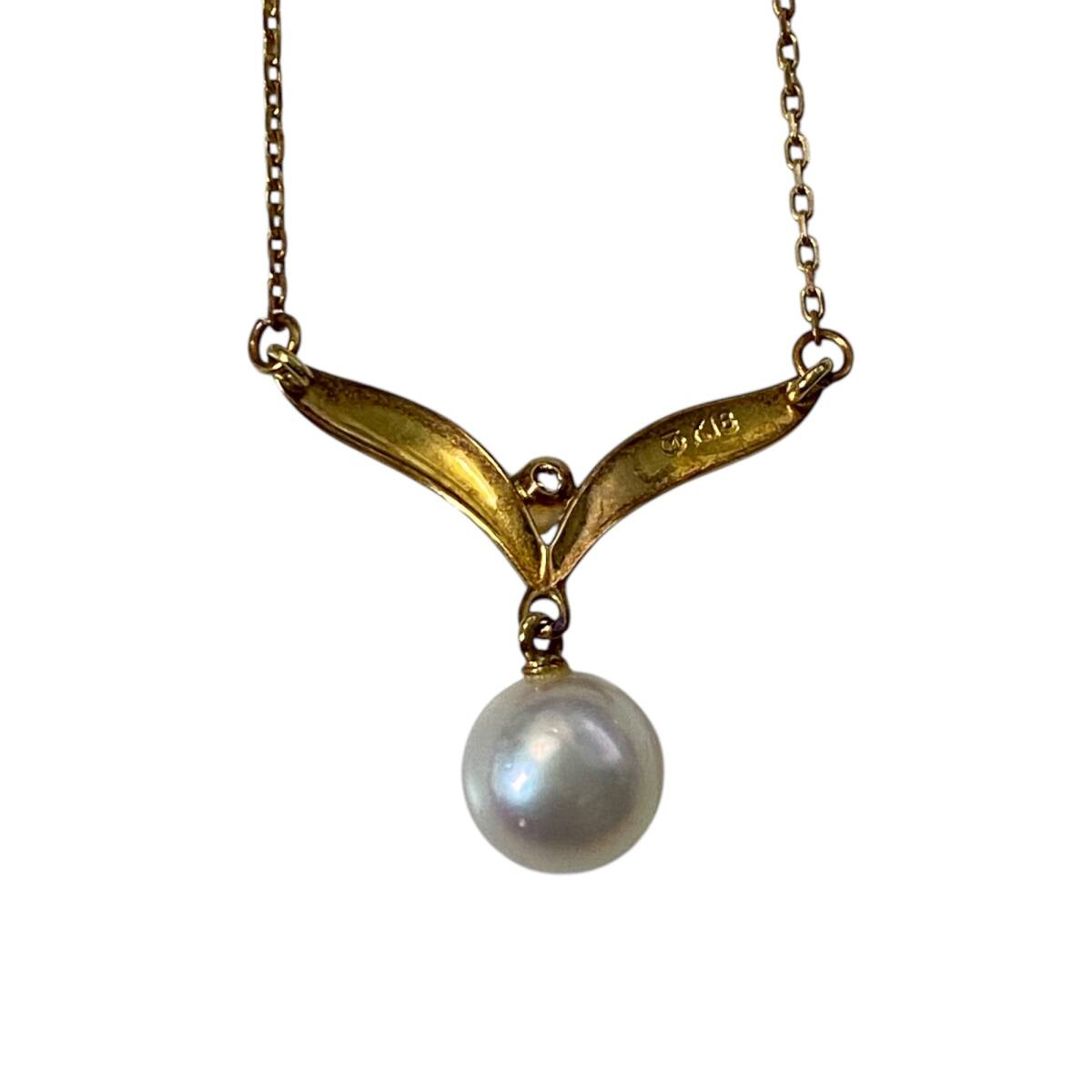 Yahoo!オークション - MIKIMOTO K18 2.6g パール 1Pダイヤ ネックレ...