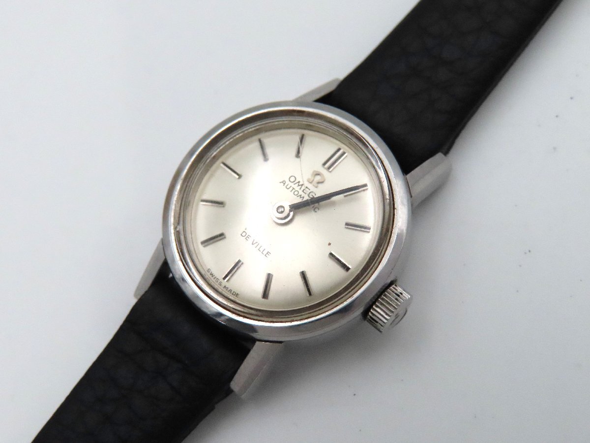 Yahoo!オークション - 1円 オメガ(OMEGA) SS シルバー文字盤 レディー...