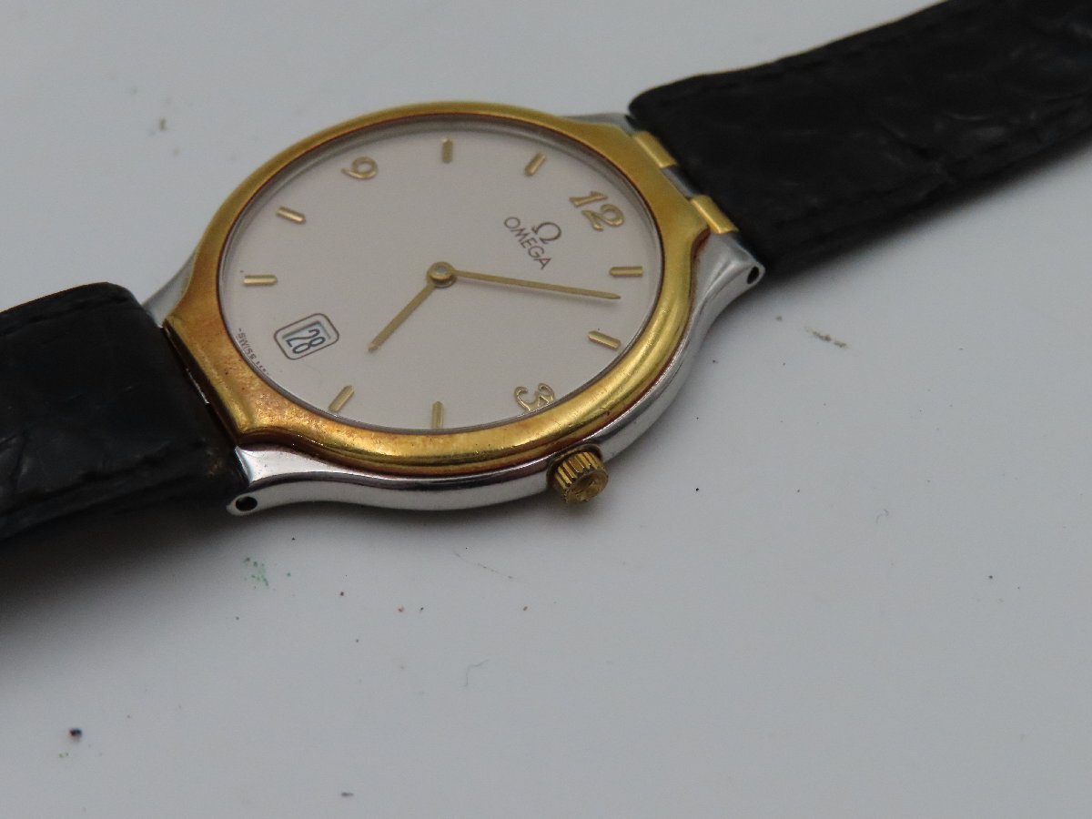 Yahoo!オークション - 1円 オメガ(OMEGA) SS ホワイト文字盤 ボーイズ ...