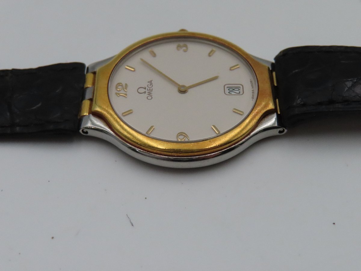 Yahoo!オークション - 1円 オメガ(OMEGA) SS ホワイト文字盤 ボーイズ ...