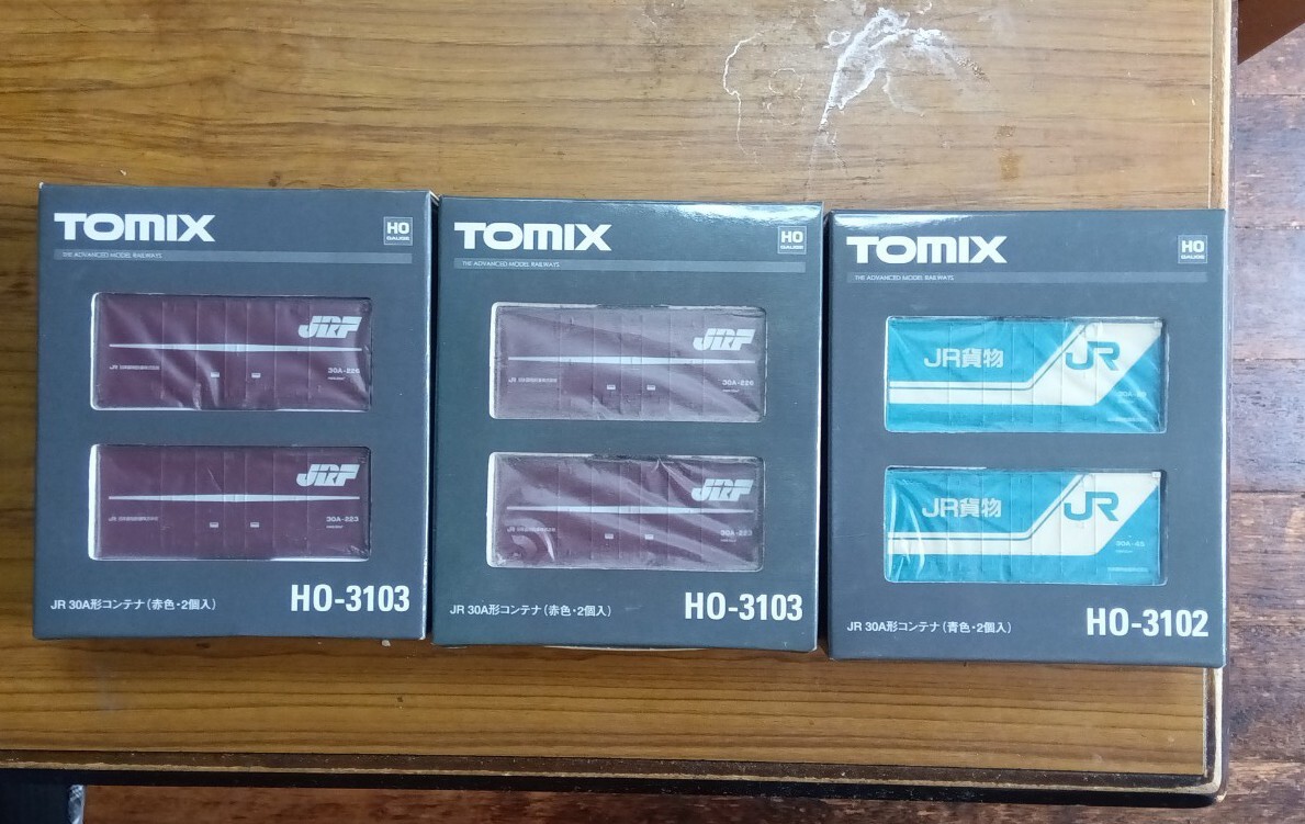 Yahoo!オークション - TOMIX JR30A形コンテナ 青2個赤4個