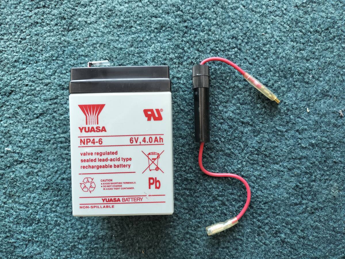 Yahoo!オークション - YUASA 6Vバッテリー ヒューズ付き NP4-6