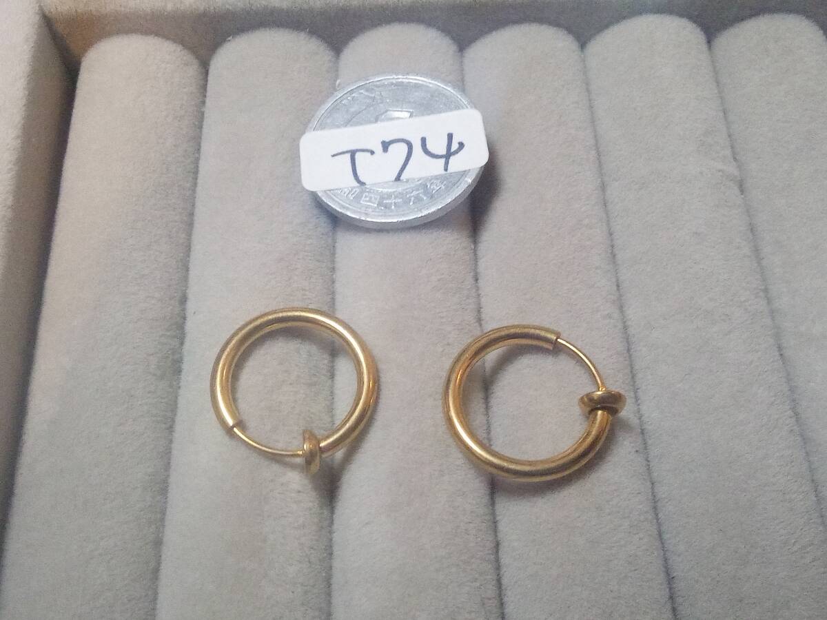 Yahoo!オークション - T74-1 ノンホールピアス レディース アクセサリ...