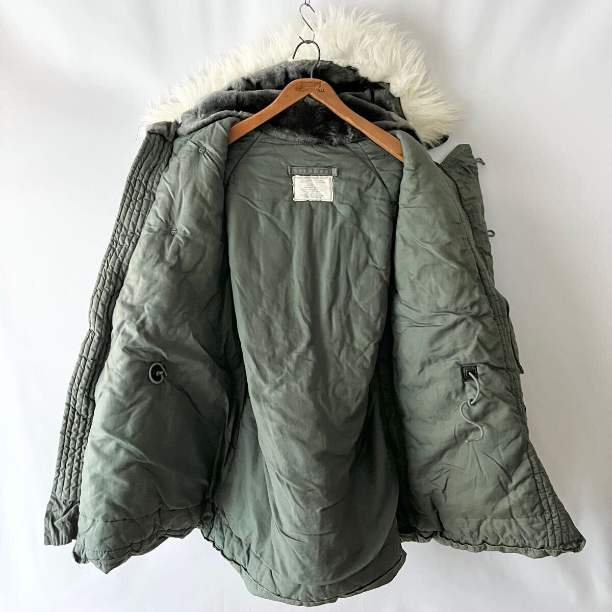 Yahoo!オークション - 良品 81年 米軍実物 N-3B フライトジャケット M ...