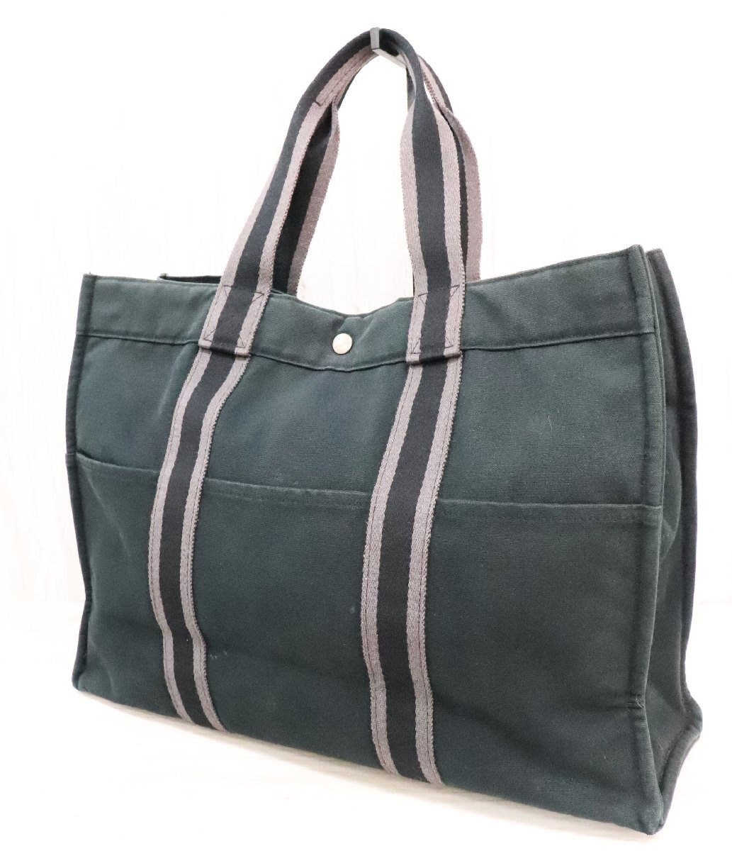 Yahoo!オークション - 【行董】Herms エルメス エールラインGM トート...