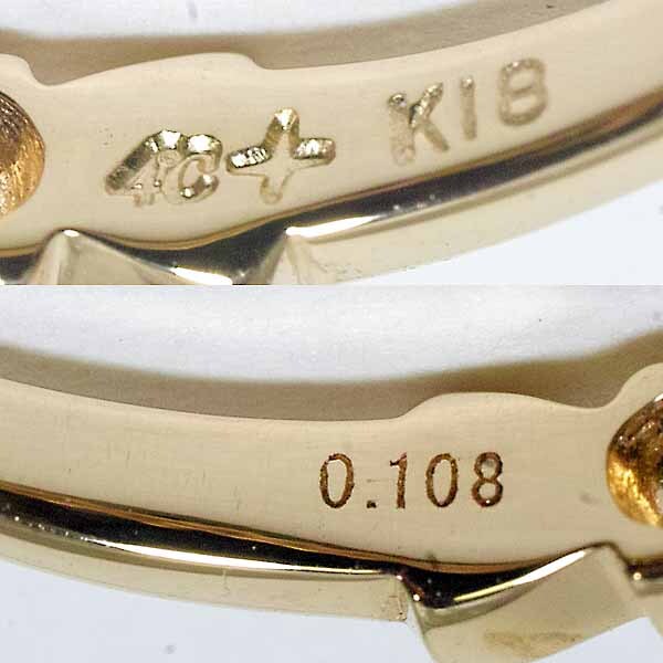 Yahoo!オークション - 《SALE》4℃ ダイヤモンド 0.108ct 18金ピンクゴ...