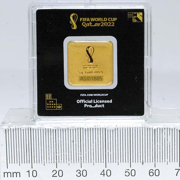 Yahoo!オークション - FIFA ワールドカップ 2022 カタール 24金 K24 5g...