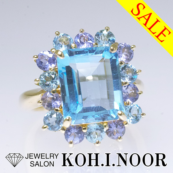 Yahoo!オークション - 《SALE》ブルートパーズ 5.53ct タンザナイト 18...