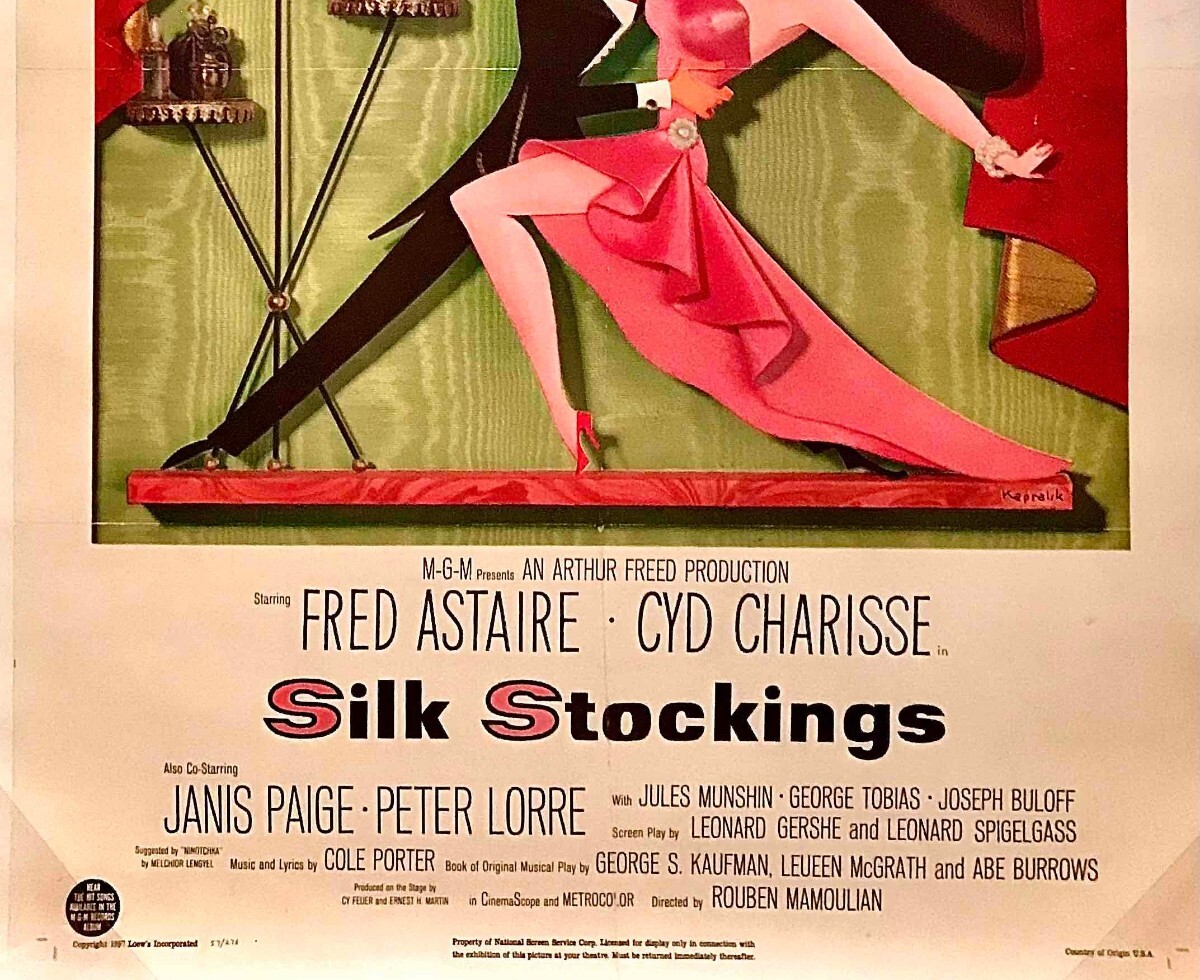 Yahoo!オークション - 超希少 オリジナルポスター「絹の靴下」US 1SH 1...