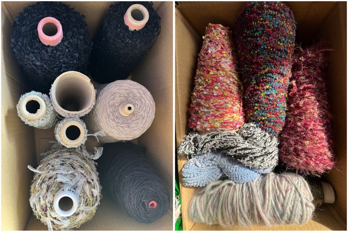 Yahoo!オークション - 糸まとめて【2.6kg 80サイズダンボール】変わり...