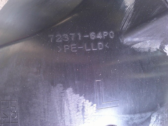 Yahoo!オークション - 左 フェンダーライナー エブリ DA17V H28 PAリミ...