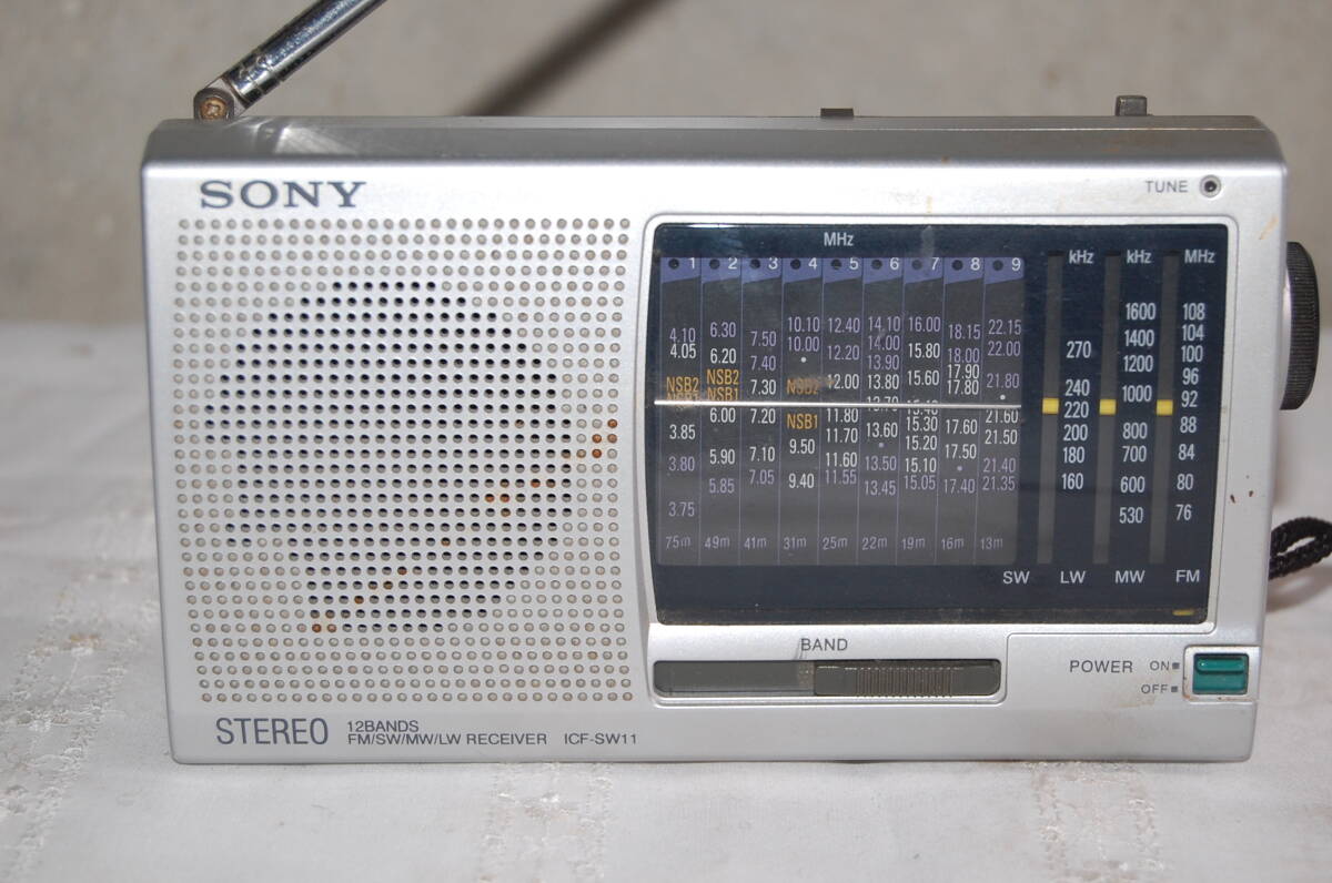 Yahoo!オークション - SONY ラジオ ICF-SW11 12BANDS FM/SW/MW/LW RECE...