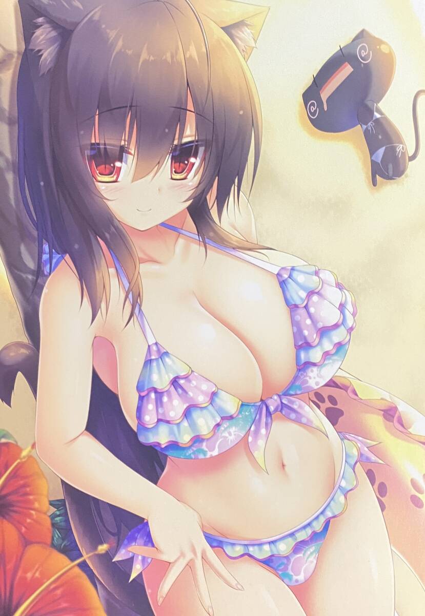 Yahoo!オークション - セクシー水着 美少女 猫耳 イラスト Syroh 切り...