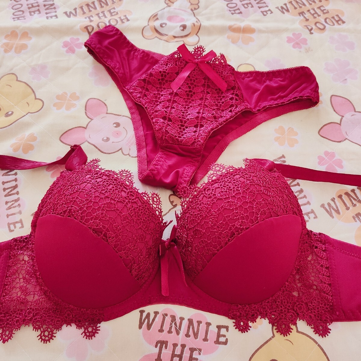 Yahoo!オークション - 下着 上下セット ブラジャー パンティ 赤 C75