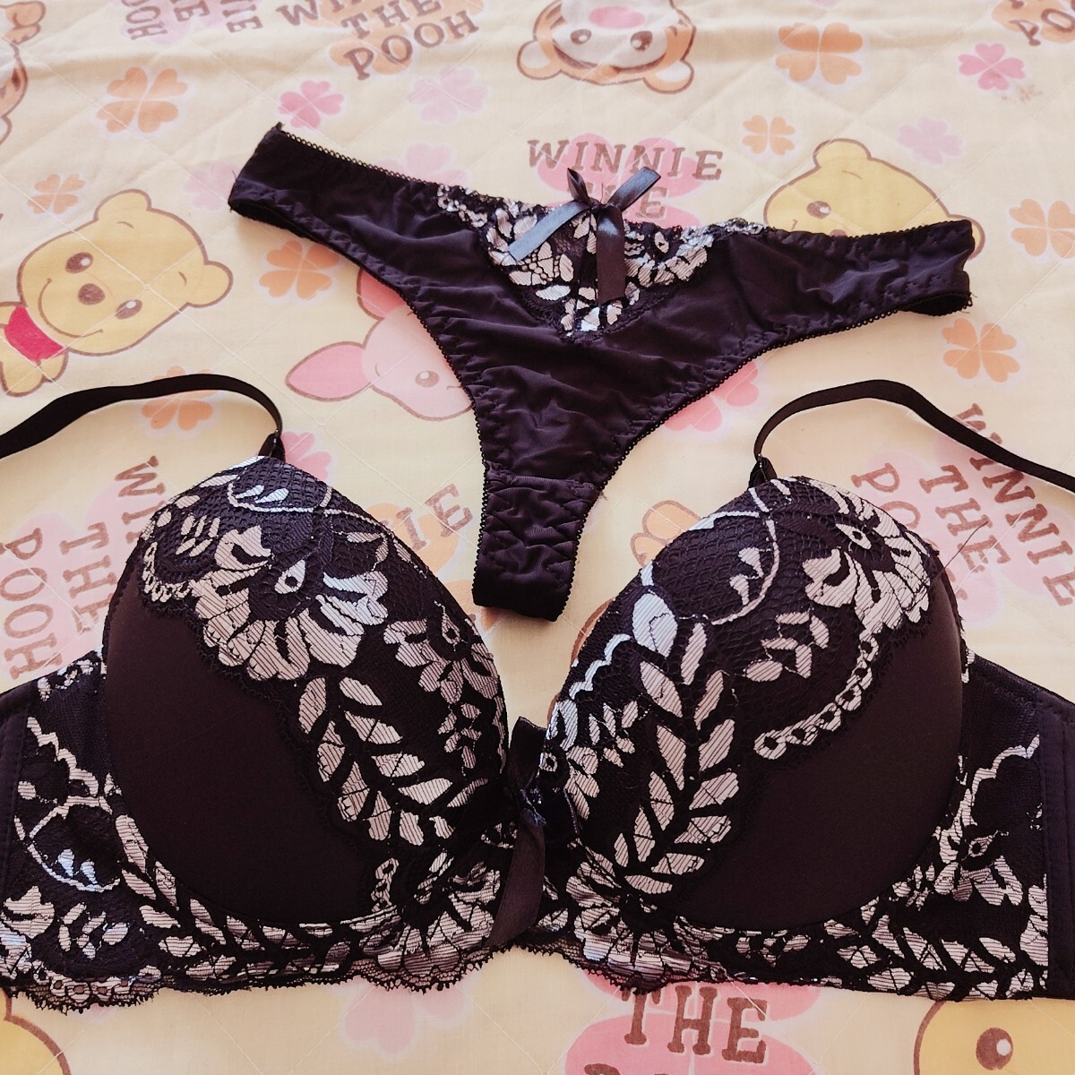 Yahoo!オークション - D75 ギャル 下着 上下セット ブラジャー パンテ...