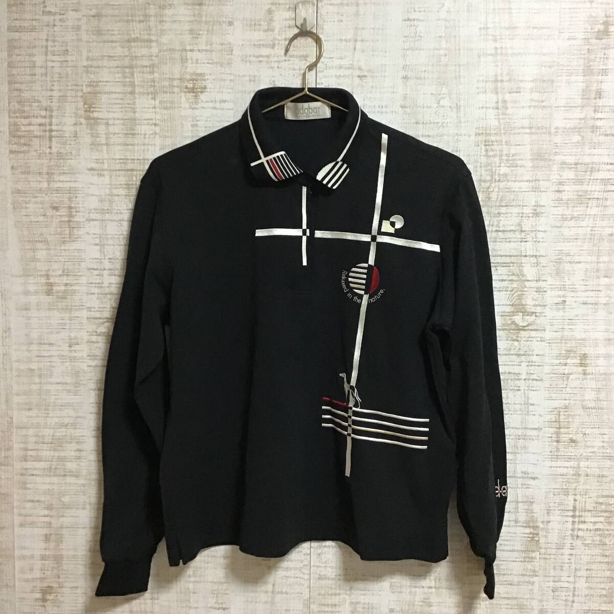 Yahoo!オークション - A376 adabat｜アダバット 長袖ポロシャツ 黒 サ...