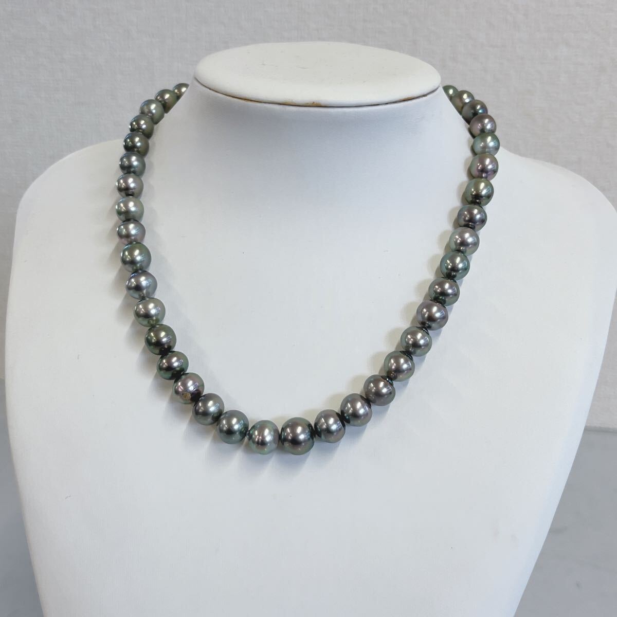 Yahoo!オークション - ネックレス パール 7.9-10.6mm セミバロック 黒...