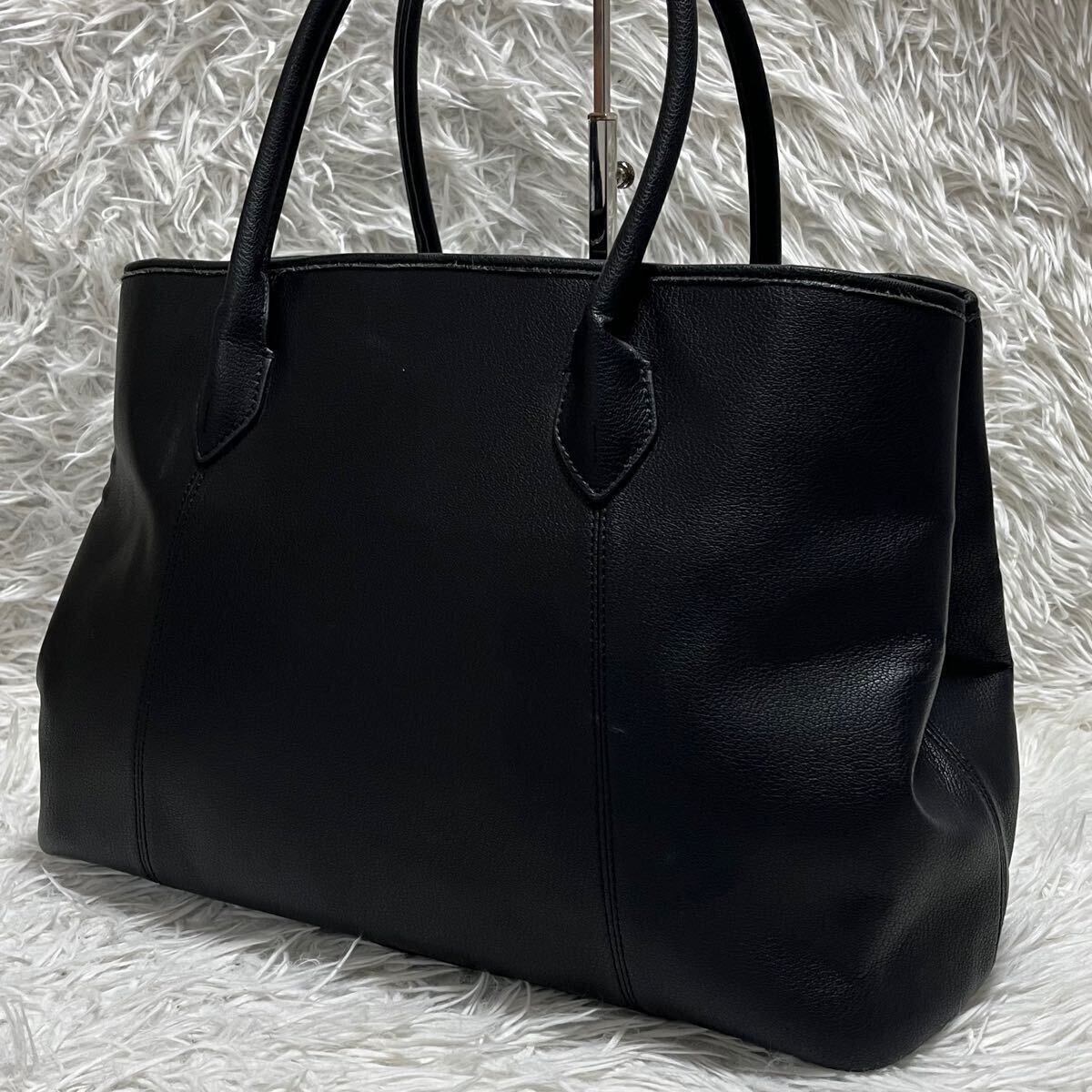 Yahoo!オークション - 「1円」PLST プラステ オールレザー トートバッ...