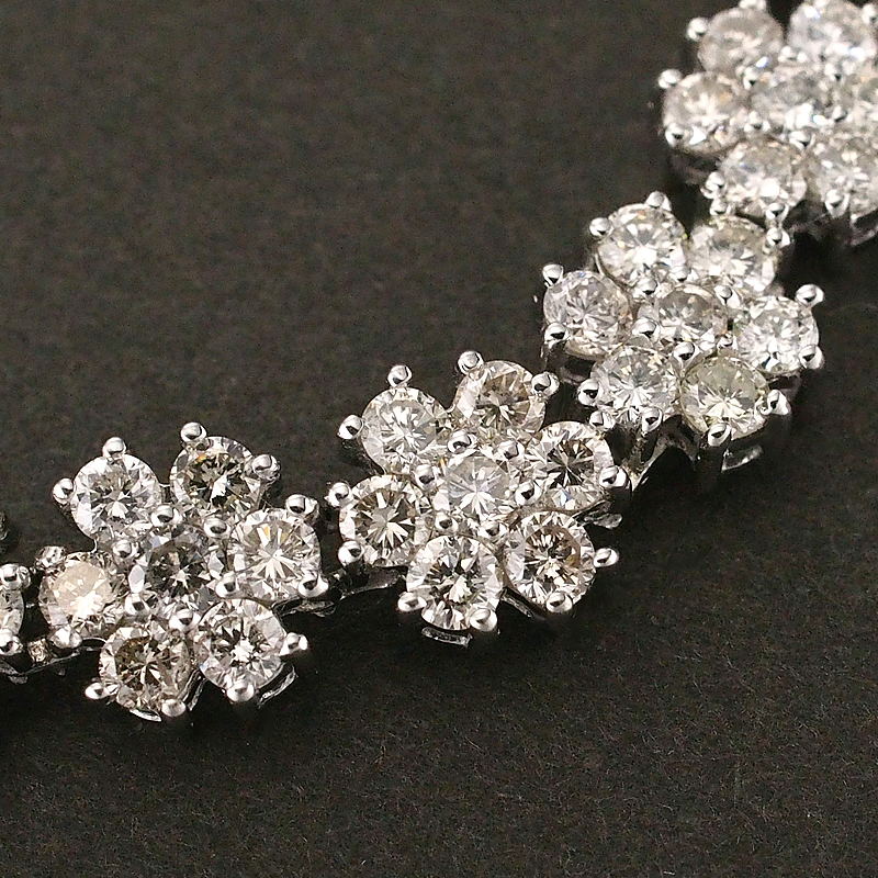 Yahoo!オークション - ダイヤモンド/13.55ct フラワー デザイン ネック...