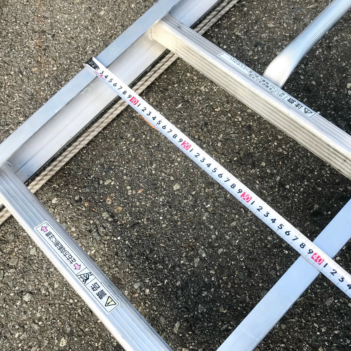 Yahoo!オークション - 雲清g607 ピカ アルミ製2連はしご スライダー梯...