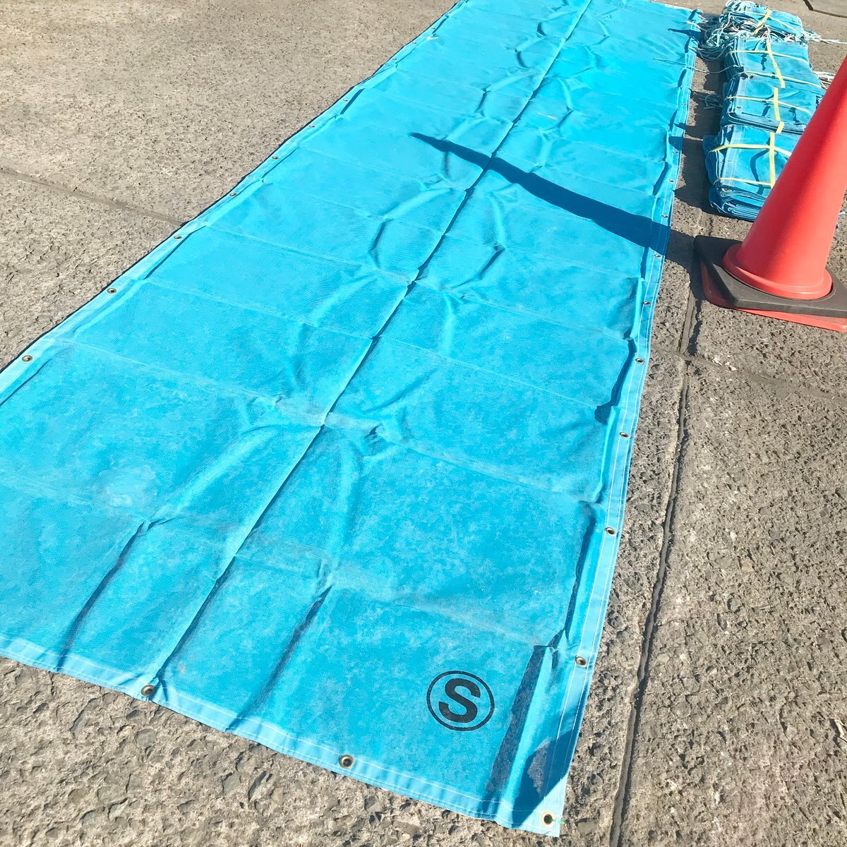 Yahoo!オークション - 扇蒼.c809 防炎メッシュシート ブルー サイズ(1....